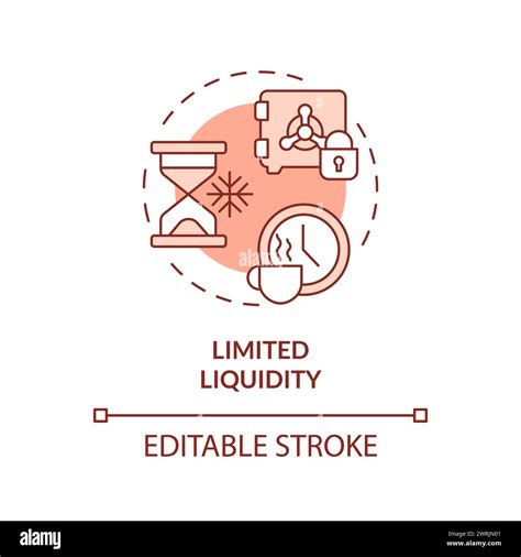 Limited Liquidity Red Concept Icon Stock Vector Image Art Alamy
