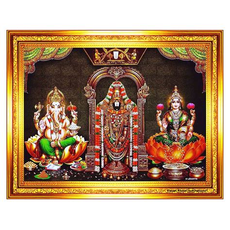 Buy Pavan Photo Laminationstirupati Balaji Ganesha Lakshmi Devi Hanging