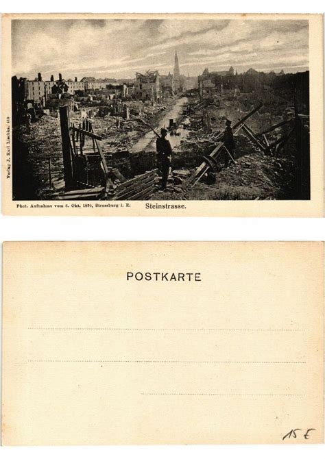 Strassburg Steinstrasse 1870 Alsace Cartorum