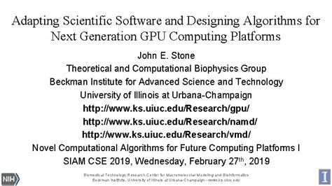 adapting scientific software and designing algorithms for next