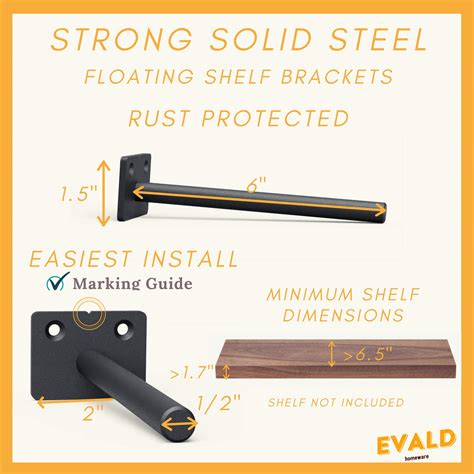evald the original floating shelf hardware heavy duty floating shelf
