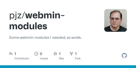 Github Pjzwebmin Modules Some Webmin Modules I Needed So Wrote