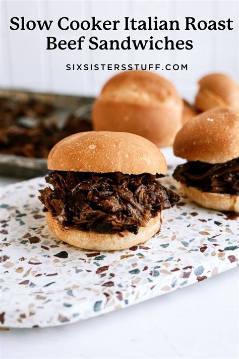 Slow Cooker Italian Roast Beef Sandwiches Recipe Recipe Recipes
