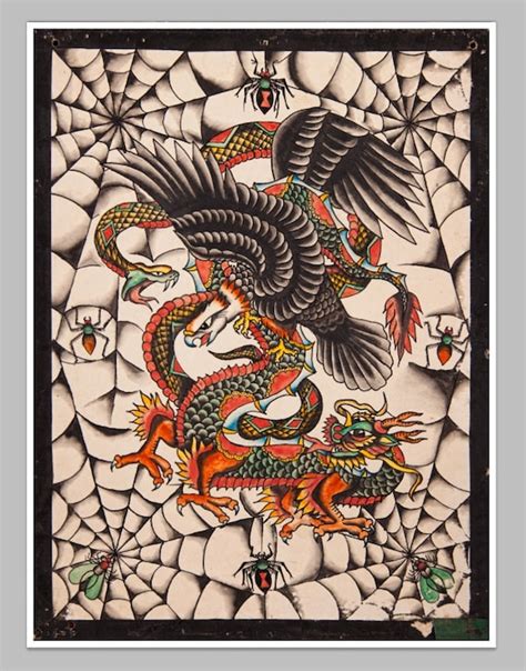 Items Similar To Bert Grimm Tattoo Flash 18x24 Poster On Etsy