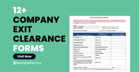 FREE 12 Company Exit Clearance Forms In PDF