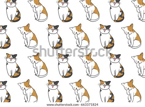 Cute Draw Vector Illustration Pattern Background Stock Vector Royalty