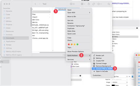 Automator Convert Image To Webp Quick Action