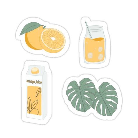 Orange Juice Sticker Pack