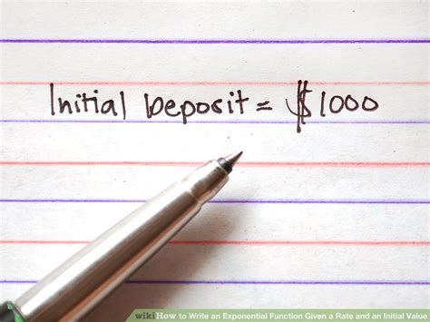 How To Write An Exponential Function Given A Rate And An Initial Value