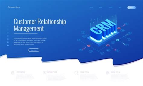 Premium Vector Isometric Crm Web Banner Customer Relationship Management Concept Business