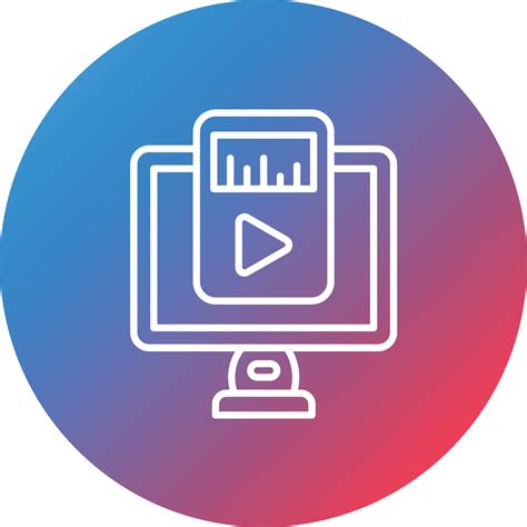Music Player Line Gradient Circle Background Icon 16826911 Vector Art