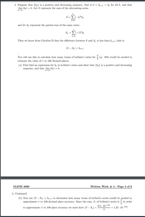 Solved 4 Suppose That B Is A Positive And Decreasing
