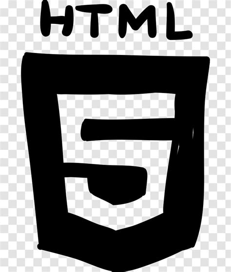 Html Cascading Style Sheets Javascript Blackandwhite Html Logo Transparent Png