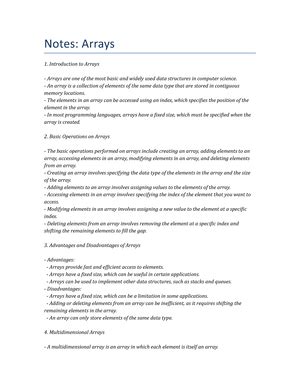Lecture Notes Tree Structures Notes Tree Structures Introduction