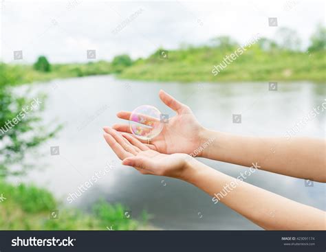 Hands Woman Try Keep Step Flying Foto De Stock 423091174 Shutterstock