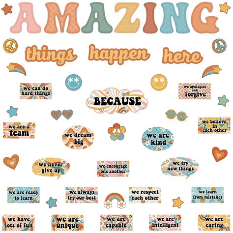 Buy 47pcs Retro Motivational Inspirational Bulletin Board Classroom