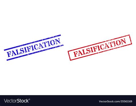 Falsification Textured Scratched Stamp Watermarks Vector Image