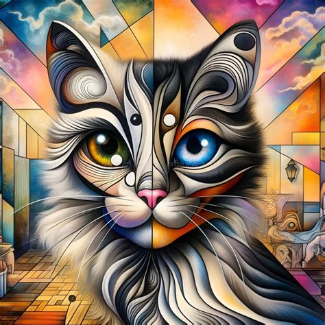 Fascinating Avant Garde Fashion Illustration Of A Cat Stock Illustration Illustration Of