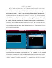 Lab 2 TCP IP Utilities CH Docx Lab 2 TCP IP Utilities For Lab 2