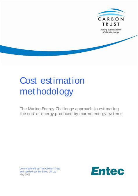 Pdf Cost Estimation Methodologymethod Helps Clarify Both The Costs