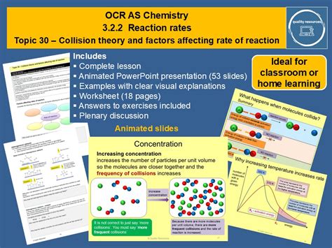 Collision Theory And Factors Affecting Rate Of Reaction OCR AS