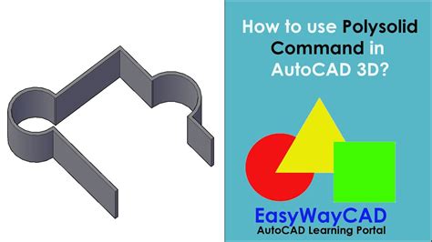 how to use polysolid command in autocad 3d youtube