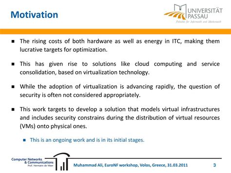 Ppt Modeling Virtualized Infrastructures Under Security Constrains