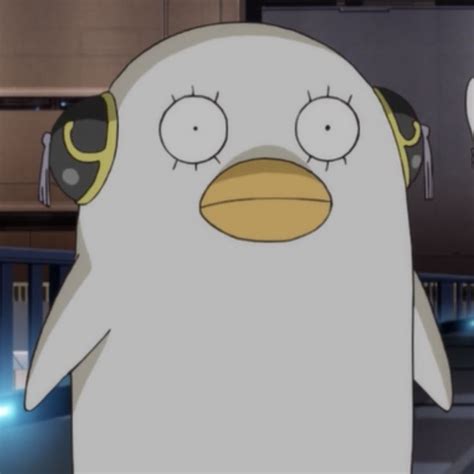 An Animated Penguin With Headphones On And Eyes Wide Open Staring At