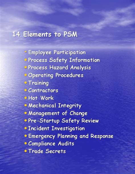 Introduction To Process Safety Management Psm Of Highly