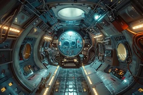 Premium Photo Atmospheric Alien Spaceship Interior Ambiance With