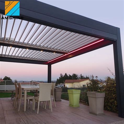 Free Standing Pergola Aluminum Louvered Roof Outdoor Structure