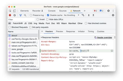 rfc override response headers locally with devtools