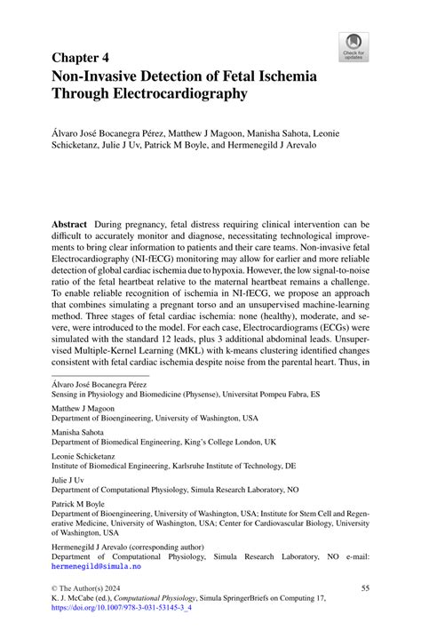 pdf non invasive detection of fetal ischemia through electrocardiography