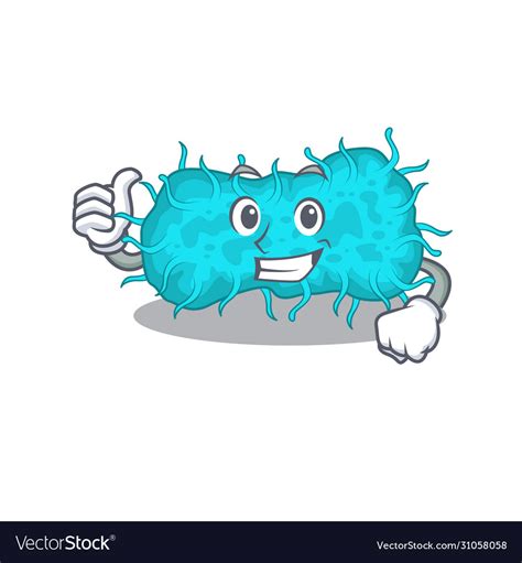 Bacteria Prokaryote Cartoon Character Design Vector Image