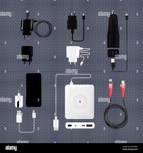 Mobile Phone Smartphone Charging Set With Isolated Charging Adapters