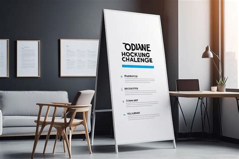 Premium Photo Tech Hackathon Coding Challenge Rules Signage Mockup