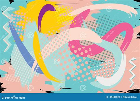 Creative Doodle Art Header With Different Shapes And Textures Collage