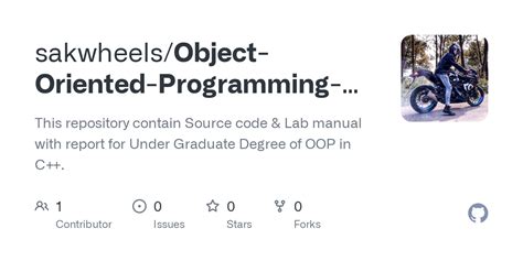 Object Oriented Programming In C C Lab 6docx At Master · Sakwheels
