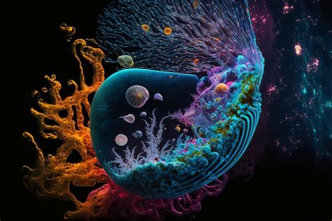 Fotografía Microscópica Bacterias Bioluminiscentes Vivas Foto Premium