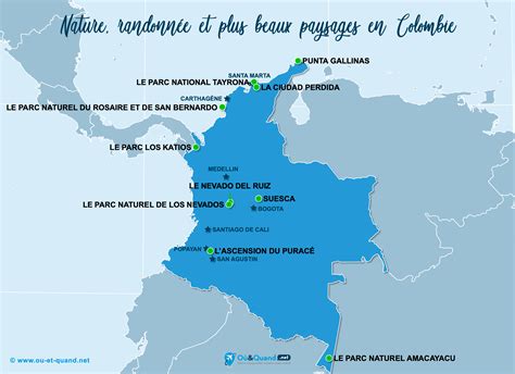 Visiter La Colombie 46 Lieux à Voir Où Aller Carte Touristique