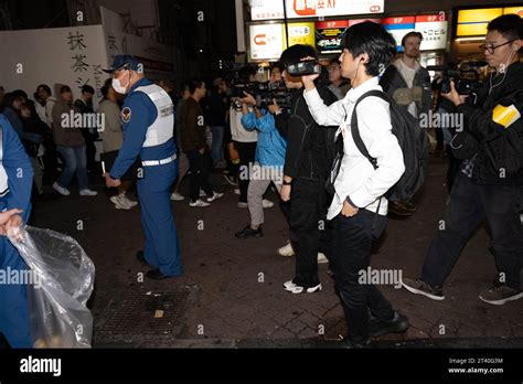 Tokyo Japan 27th Oct 2023 Members Of Shibuya Security Patrol With