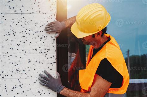 Polystyrene Thermal Cladding For Energy Saving On A Construction Site 20628716 Stock Photo At