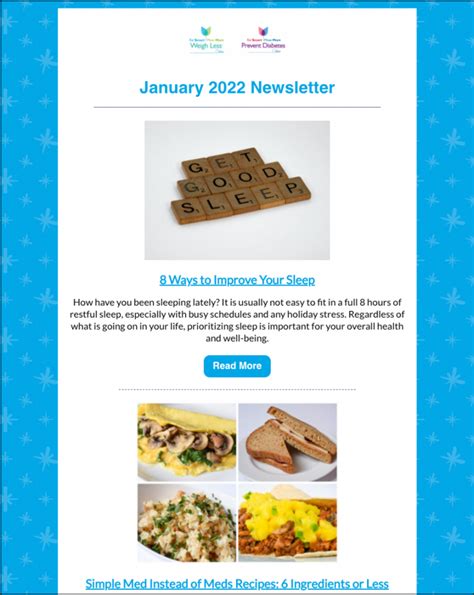 Newsletter Eat Smart Move More Weigh Less