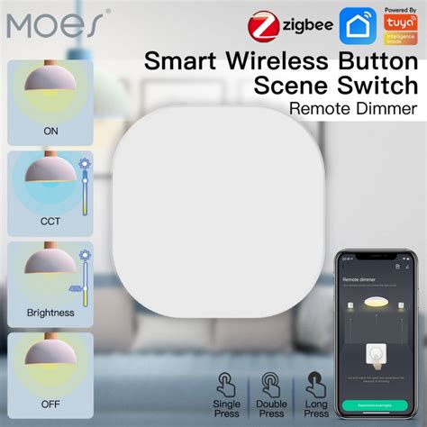 Tuya Zigbee Smart Key Switch Wireless Remote Control Key Controller