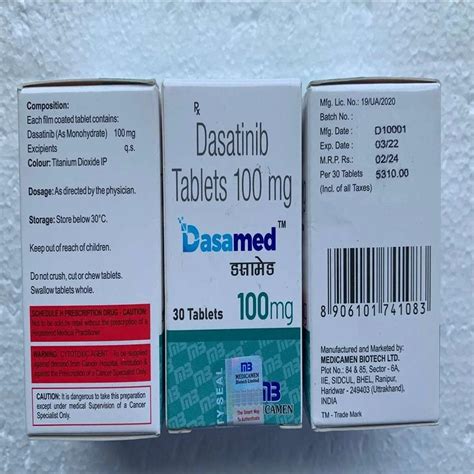 Dasatinib 100mg Tablet 30 Tablets At ₹ 4013bottle In Nagpur Id