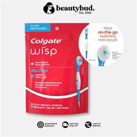 🇺🇸 Colgate Max Fresh Wisp Disposable Mini Travel Toothbrushes