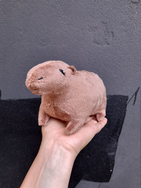 Capybara Plush Toy Stuffed Capybara Plushie Fluffy Etsy