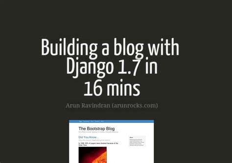 building a blog with django 1 7 in 16 mins youtube
