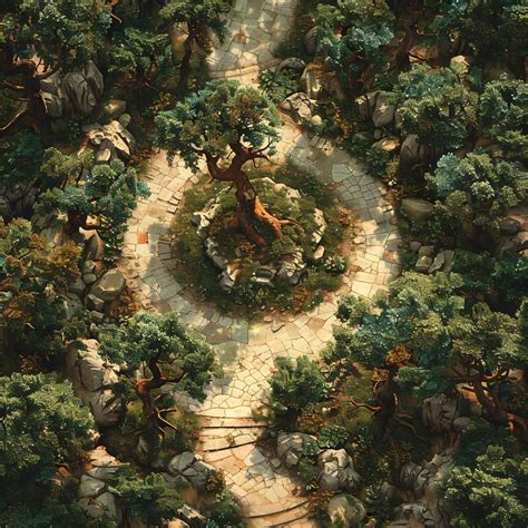 10 Gridless Druid Grove Battle Maps Vtt Pack For Dnd Pathfinder