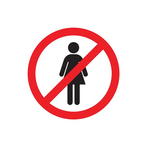 No Women Sign Vector Illustration 11186720 Vector Art At Vecteezy